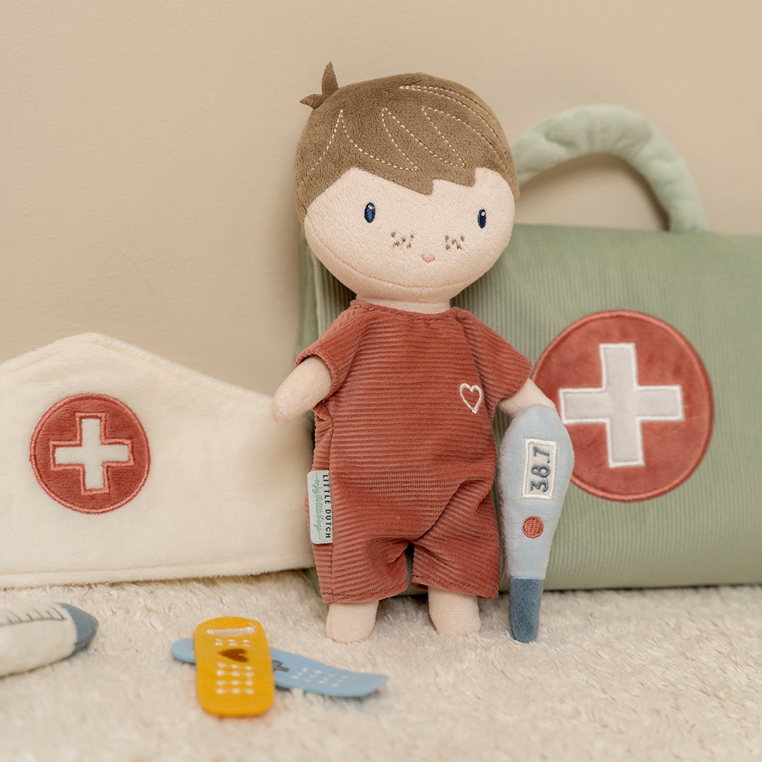 Little Dutch Jim Doll Care Playset | Doctor – Full of Beans Baby & Kids ...